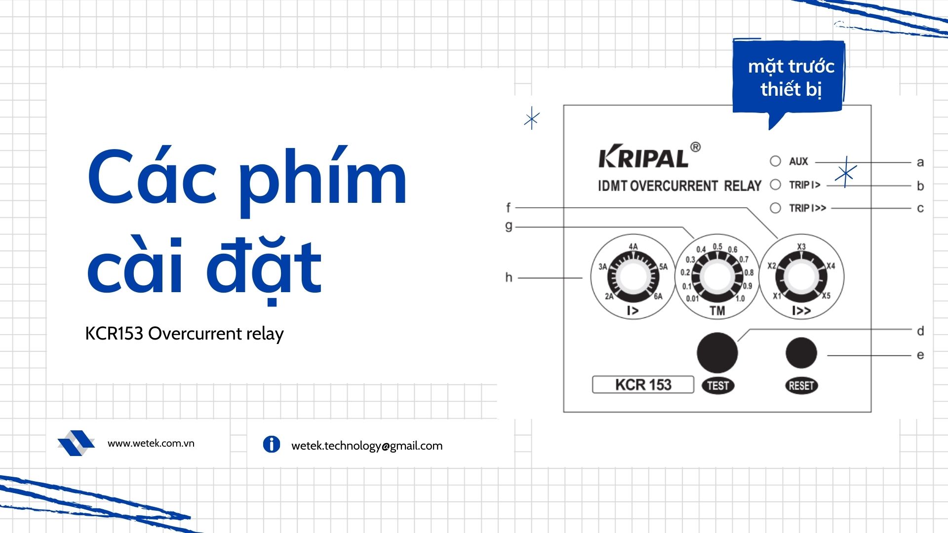 Rơ le Kripal Overcurent Quá dòng OCR KCR153 (tương đương Mikro MK203A ...